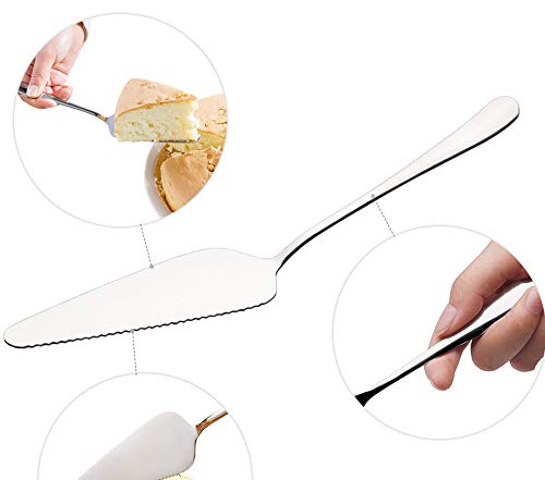 Pack of 6 Stainless Steel Pizza Pie Cake Server Pie Cake Serving Set, Pie Cake Pizza Shovel Cutter (Silver)