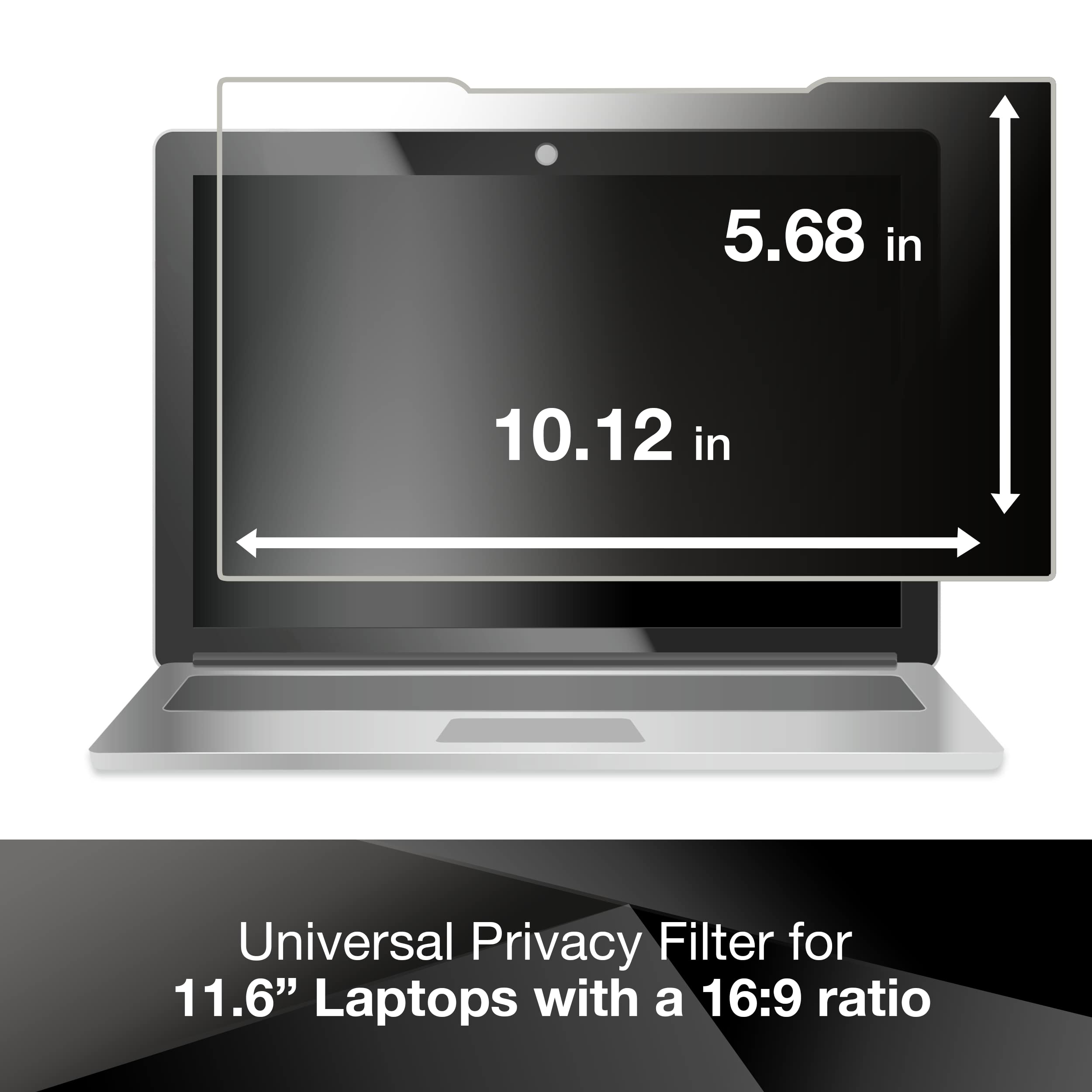 3M Privacy Filter for 11.6" Widescreen Laptop (PF116W9B) , Black