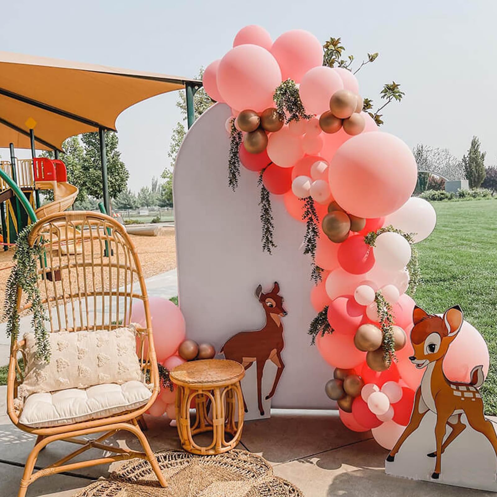 7.2 FT Arch Backdrop Cover 2 Sided Color Chiara Backdrop Cover with Zipper Spandex Fitted Round Top Wedding Arch Stand Covers High Elasticity Arch Cover Backdrop Fabric for Baby Shower Birthday Party