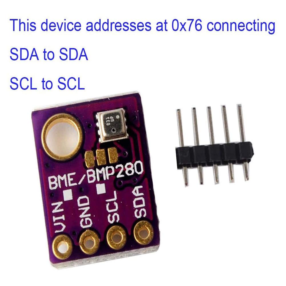 AOICRIE BME280 Compatible with BMP280 Digital 5V Temperature Humidity Sensor Atmospheric Barometric Pressure Board IIC I2C Breakout for Arduino