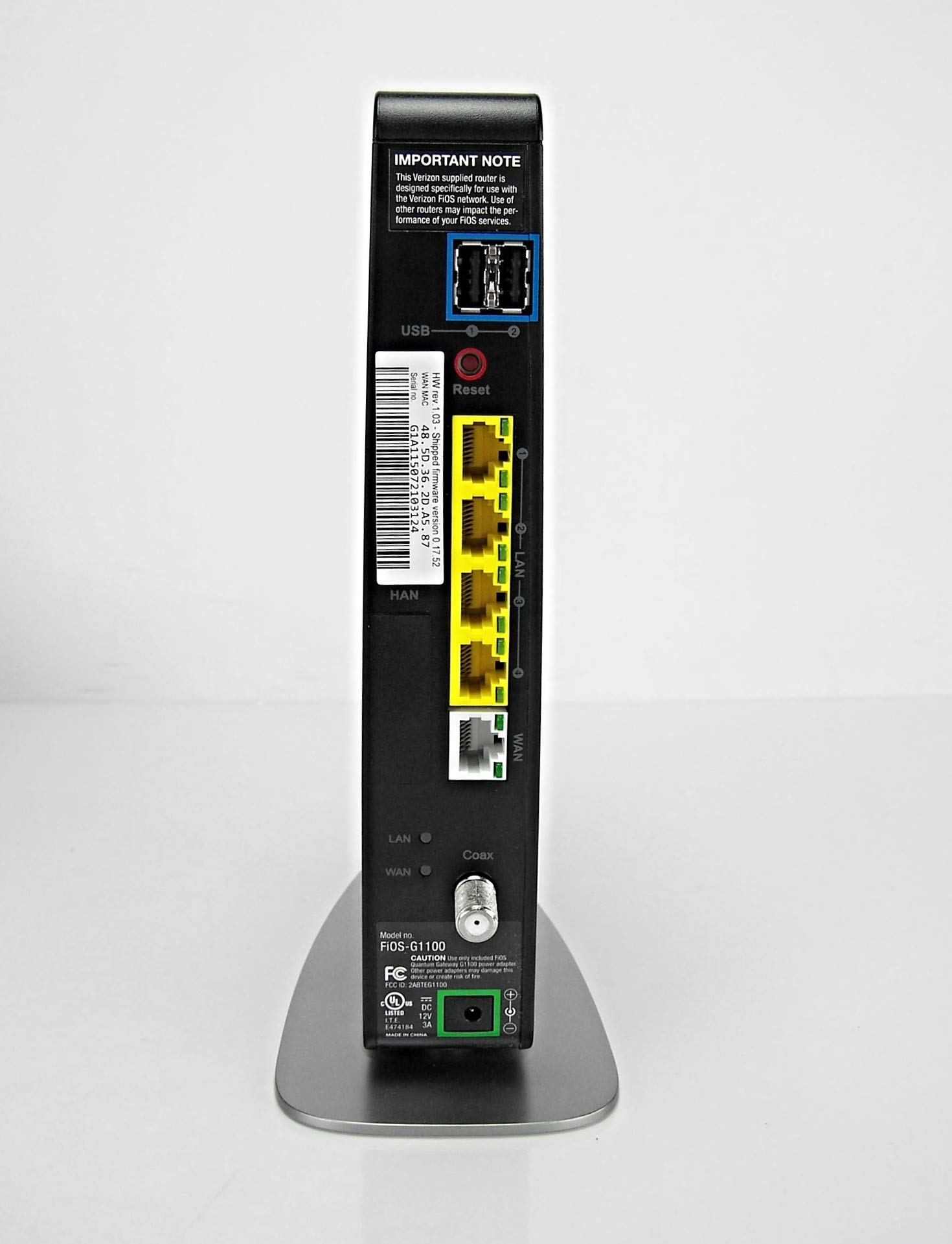 Verizon FiOS Router Updated 2019 - Fios Quantum Gateway G1100 AC1750 Wi-Fi Dual Band Wireless Routers for Internet Long Range + 1 Year Warranty