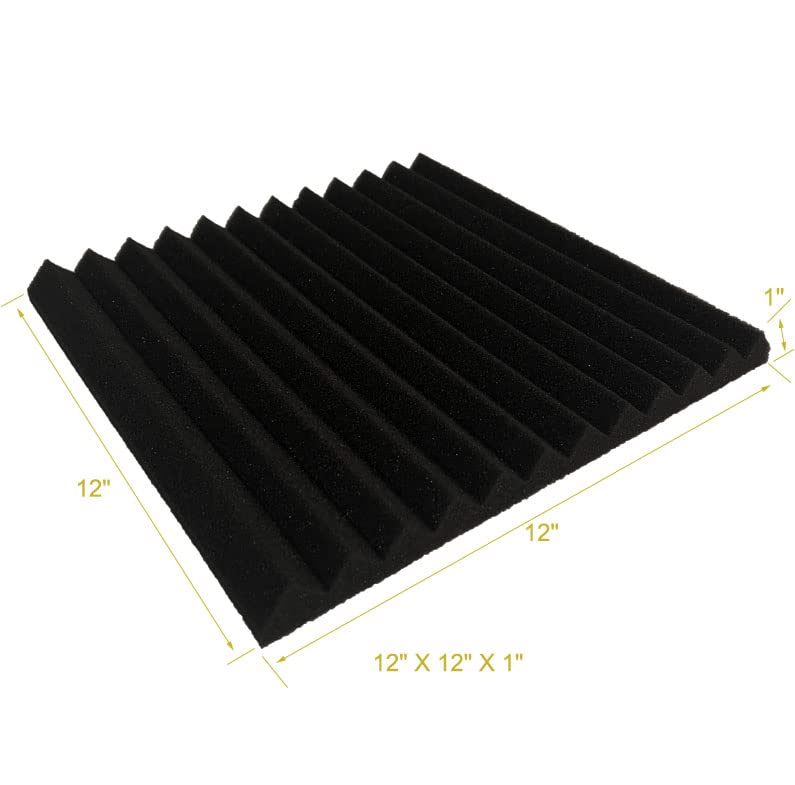96 PACK Medium Sale Acoustic Foam Soundproof foam (96 black)