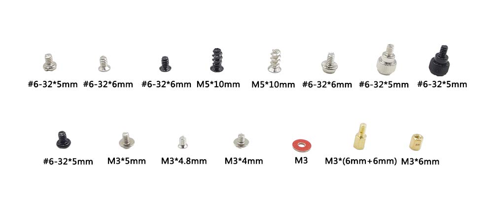 HVAZI 15 Kinds Personal Computer Screws Standoffs Spacer Assortment Kit for Computer Case Motherboard Hard Drive Fan Power Graphics