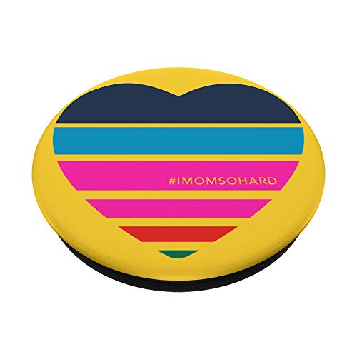 IMOMSOHARD Rainbow Heart (Yellow) PopSockets Stand for Smartphones and Tablets
