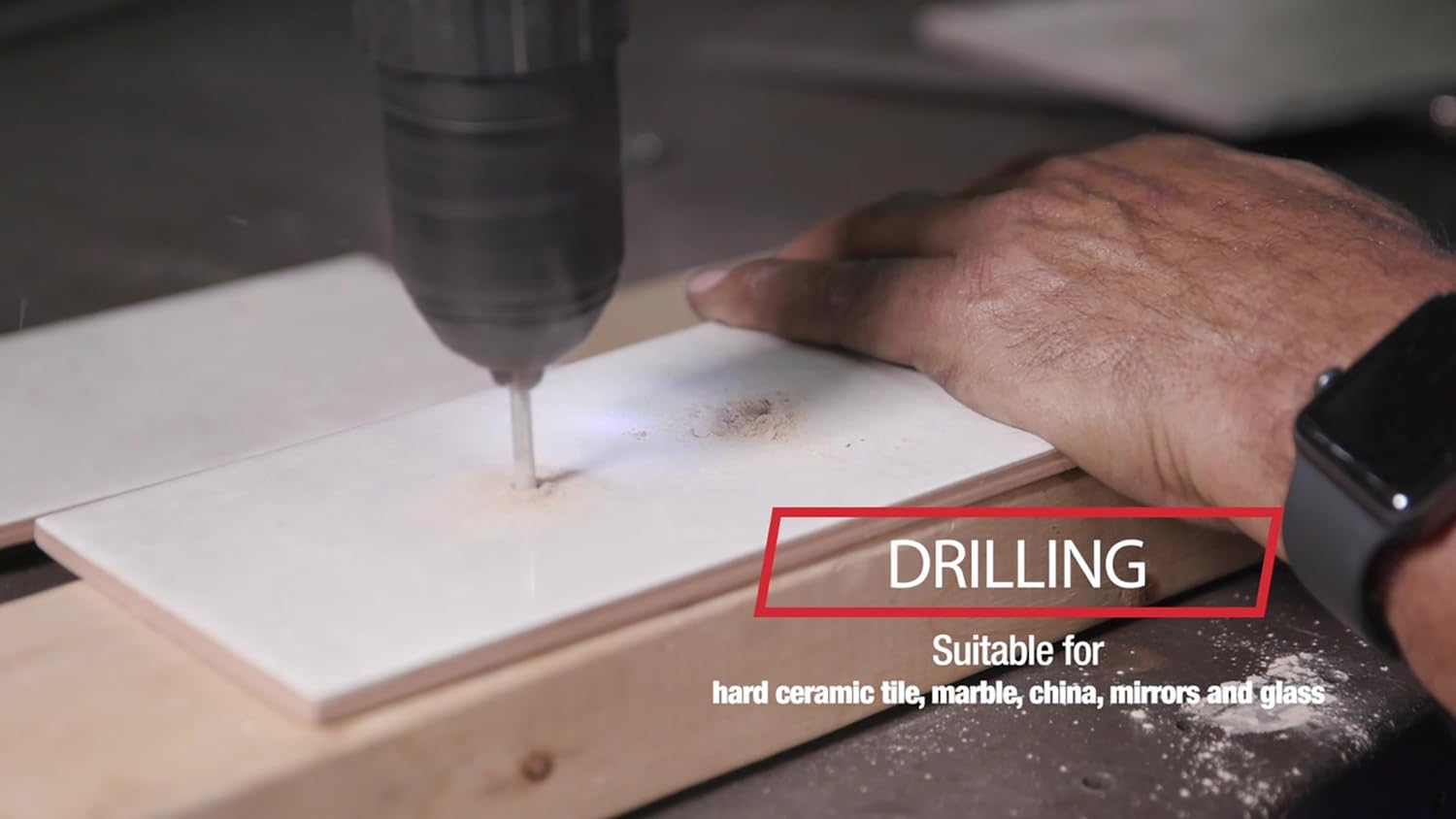 Drill America DWDGD1/4 1/4" Carbide Tipped Glass & Tile Drill Bit, DWDGD Series
