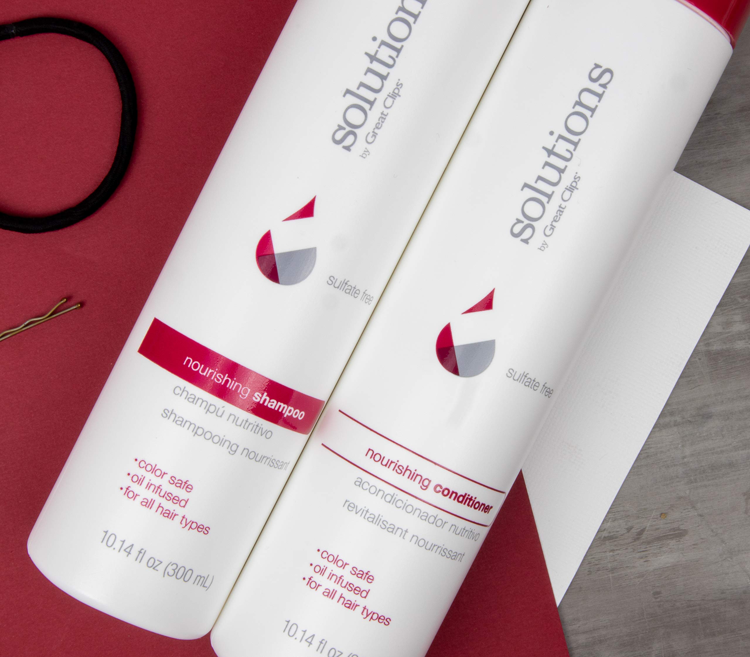 GREAT CLIPS Solutions Nourishing Conditioner 10 fl oz | Argan Oil | Sulfate and Paraben Free | Hydrates and Repairs Hair | Safe for Colored-Treated Hair