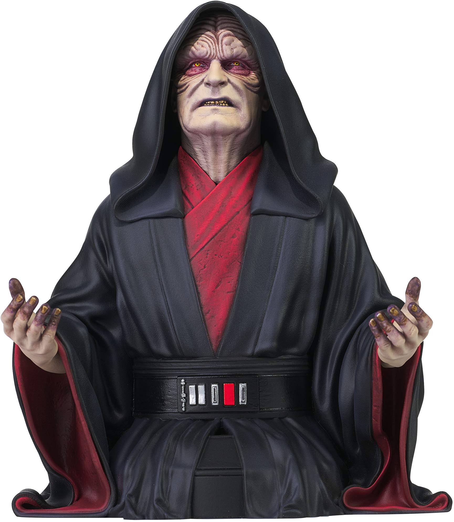 Diamond Select Toys Star Wars The Rise of Skywalker: Emperor Palpatine 1:6 Scale Bust, Multicolor