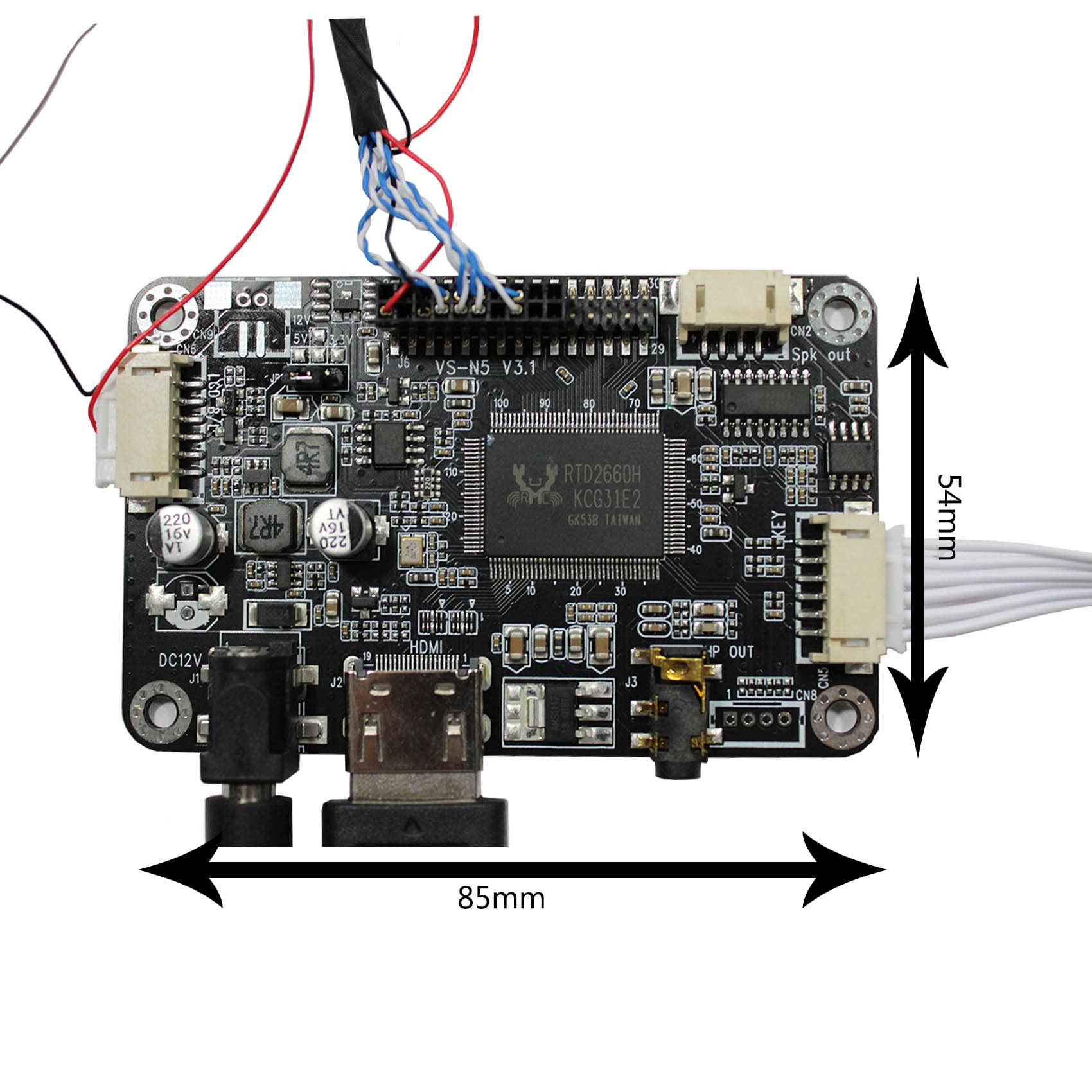 VSDISPLAY 5" ZJ050NA-08C 5 inch 640X480 LCD Screen Work with HD-MI LCD Controller Driver Board VS-N5V3.1 AT050TN22 Replacement Screen