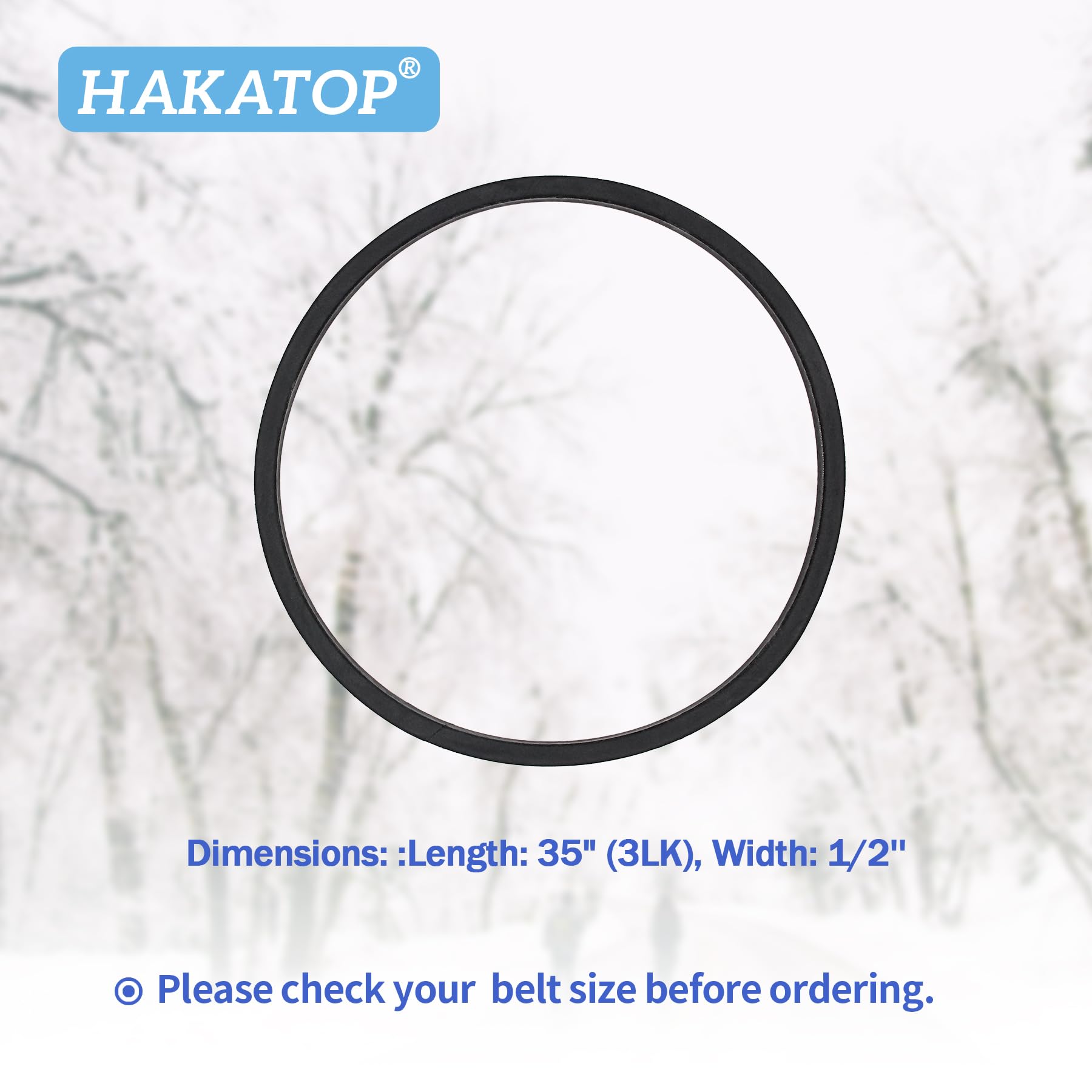71-5381 Snowthrower Auger Drive Belt Replaces Toro 71-5380, Murray 37X132, 760928MA (3/8" X35")