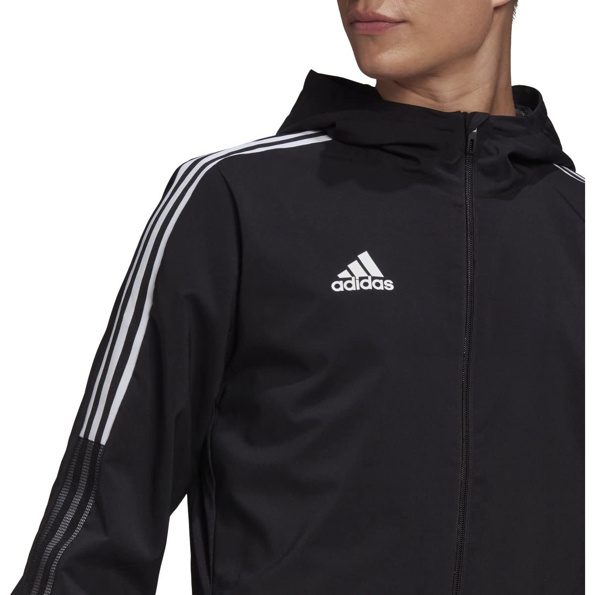 adidas mens Tiro 21 Windbreaker Jacket, Black, Medium US