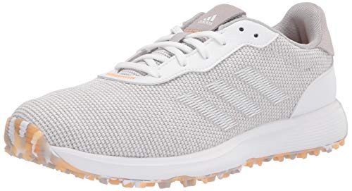 adidas mens Golf Shoe, Grey/White/Hazy Orange, 11 US
