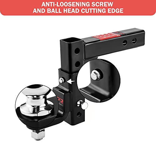 OPENROAD Adjustable Trailer Hitch Ball Mount Fits 2-Inch Receiver, 2" Tow Balls 7500lbs, 9-1/2" Drop/ 8-1/4" Rise Drop Hitch, Tow Hitch for Heavy Duty Truck with Stainless Steel Pins and Lock