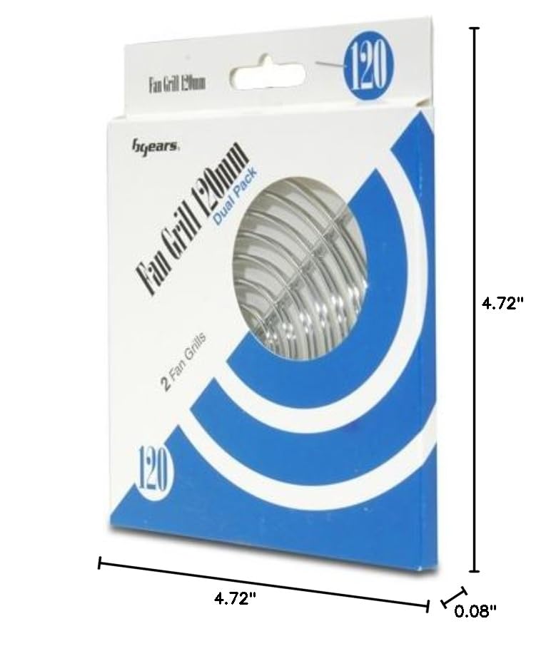 Bgears 2 Pieces Pack Cooling Fan Grill 120mm