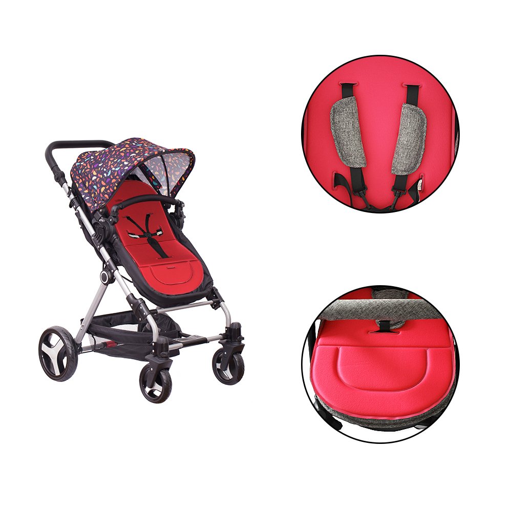 Saftybay Universal Leica Baby Stroller Cushion Seat Liner Breathable Pram Pushchair Mat Pad Solid Color (Purple)