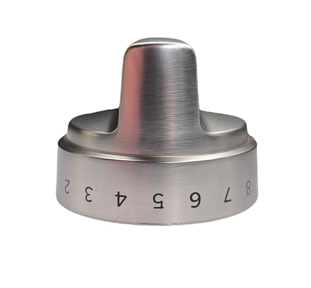 5 Pack of WB03X24818 Stove Knob β Premium Stainless Steel Stove Knob Replacements β Reinforced D-Shape Hole β Burner Range Replacement Knobs Compatible with GE Gas Stoves