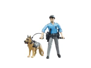 Bruder 62150 bworld Policeman with Dog