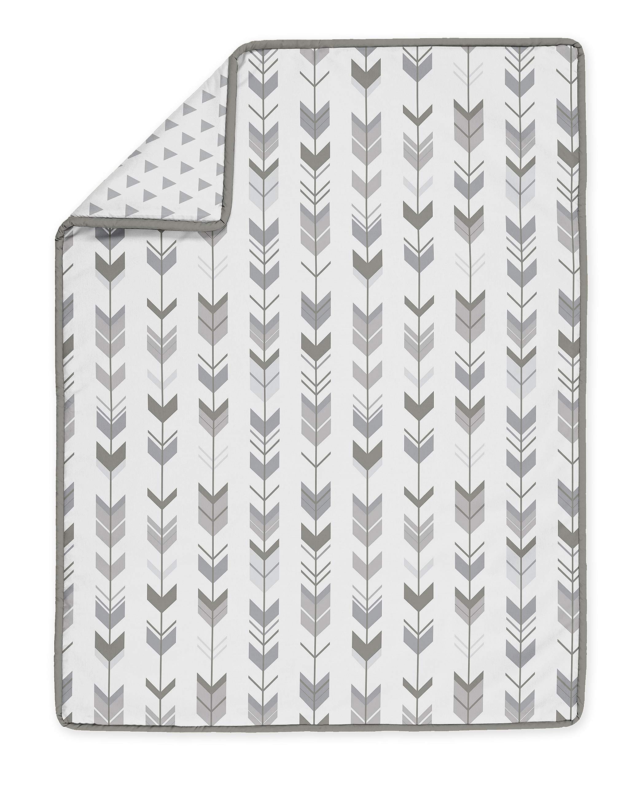 Grey and White Woodland Arrow Boy, Girl, Unisex Baby Crib Bedding Set by Sweet Jojo Designs - 4 Pieces