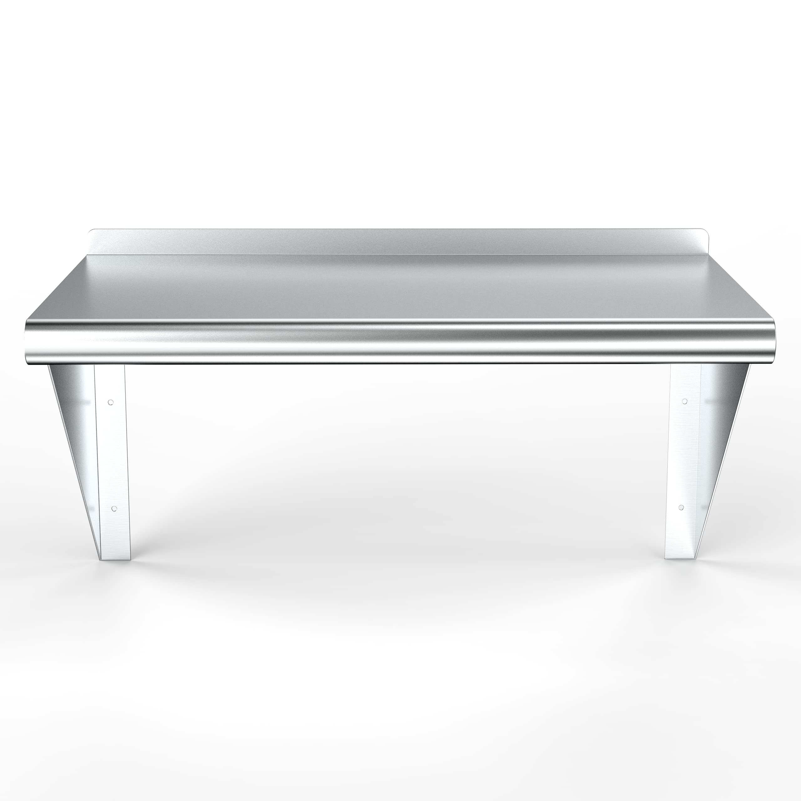 Express KitchQuip NSF Certified 18 Gauge Heavy Duty Stainless Steel Wall Shelf with Brackets for Kitchens, Utility Rooms, Storage, Offices & Home (24"x18")