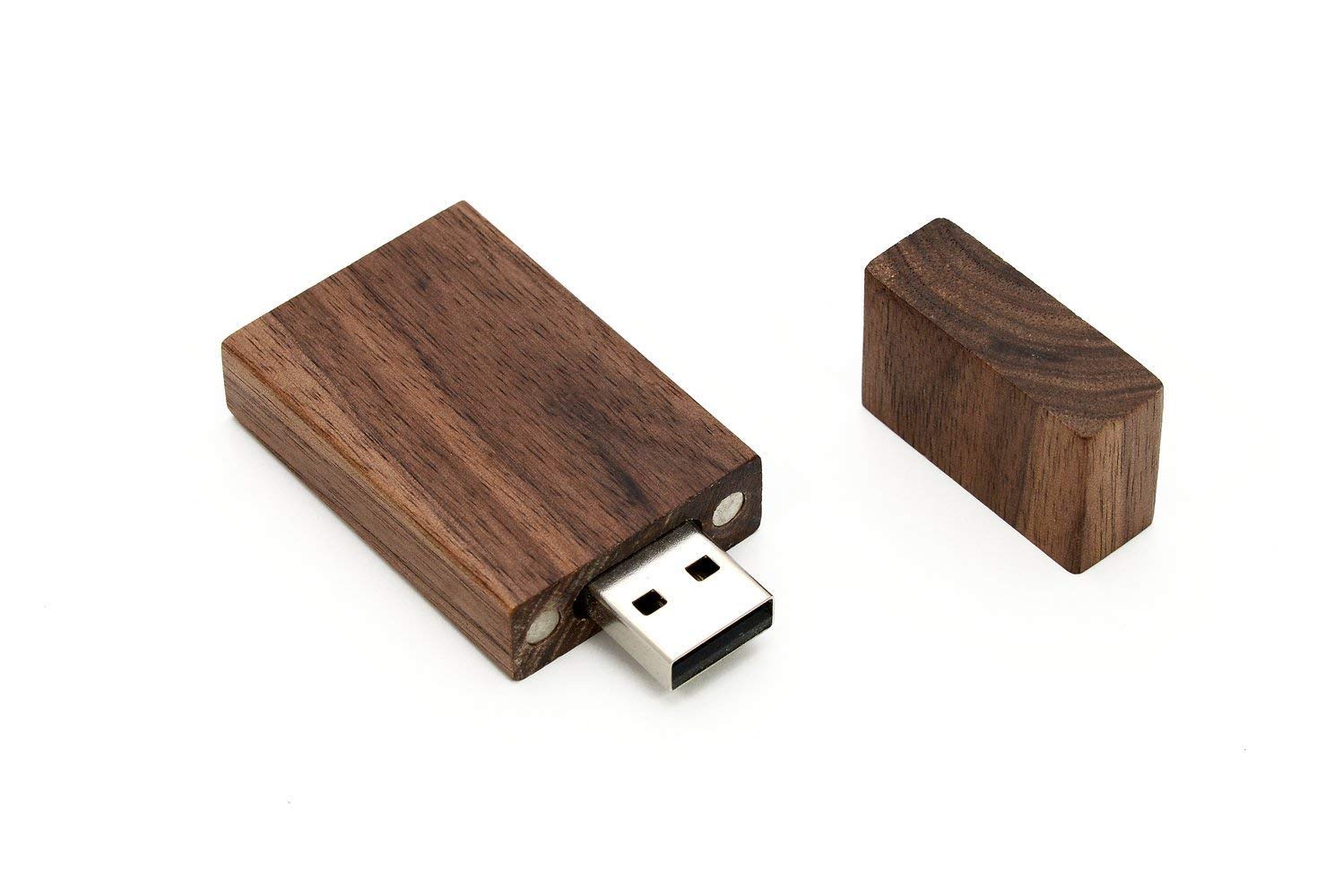 5 Pack Rectangle Walnut Wood 2.0/3.0 USB Flash Drive USB Disk Memory Stick with Wooden (3.0/32GB)