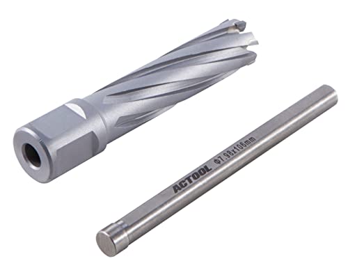 ACTOOL 3/4'' Diameter x 2'' Depth of Cut Carbide Tipped TCT ANNULAR Cutter with 3/4'' Weldon Shank