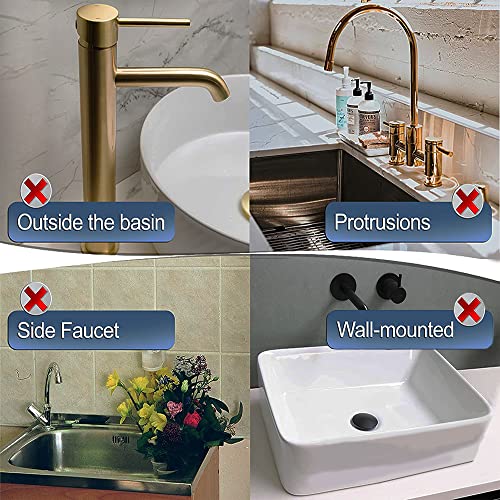 Actoridae Faucet Sink Splash Guard Water Catcher Mat with foldable trap for Kitchen & Bathroom Countertop Protect Suit for 2.5" Single Faucet