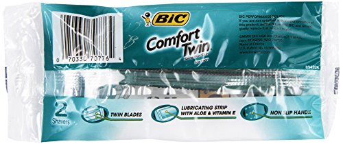 Bic Comfort Twin Shavers for Men, with Aloe, 2 ct