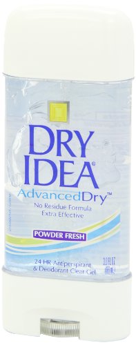 Dry Idea Advanced - Clear Gel Anti-Perspirant & Deodorant, Powder Fresh, 3-Ounce Tube (Pack of 6)