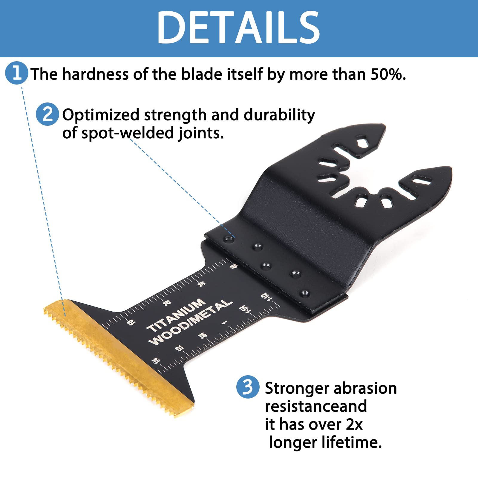 AIFICUT 26pcs Oscillating Saw Blades Titanium Multitool Blades for Wood Plastics Metal oscillating Tool Blades Kits Fit Rockwell Ridgid Ryobi Milwaukee Chicago Craftsman Dewalt