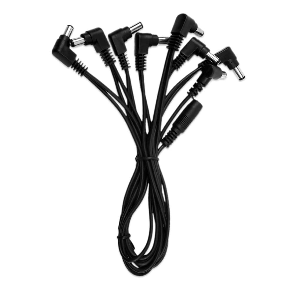 60CM Guitar Effect Pedal Power Supply Cable 2.1 mm Cord ( 4 Pack), black, 4 power cords