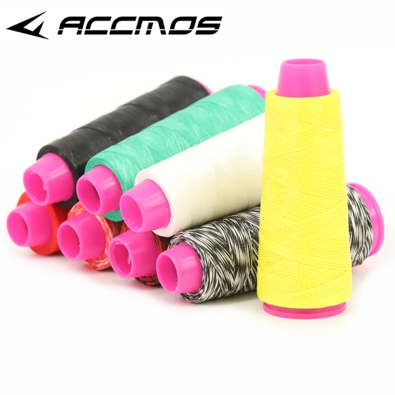 ACCMOS 110m ArcheryBow String Material Recurve/Compound Bow Accessory 1600 Polyethylene Fiber Rope Bowstring Handmade DIY Bow String Black-White