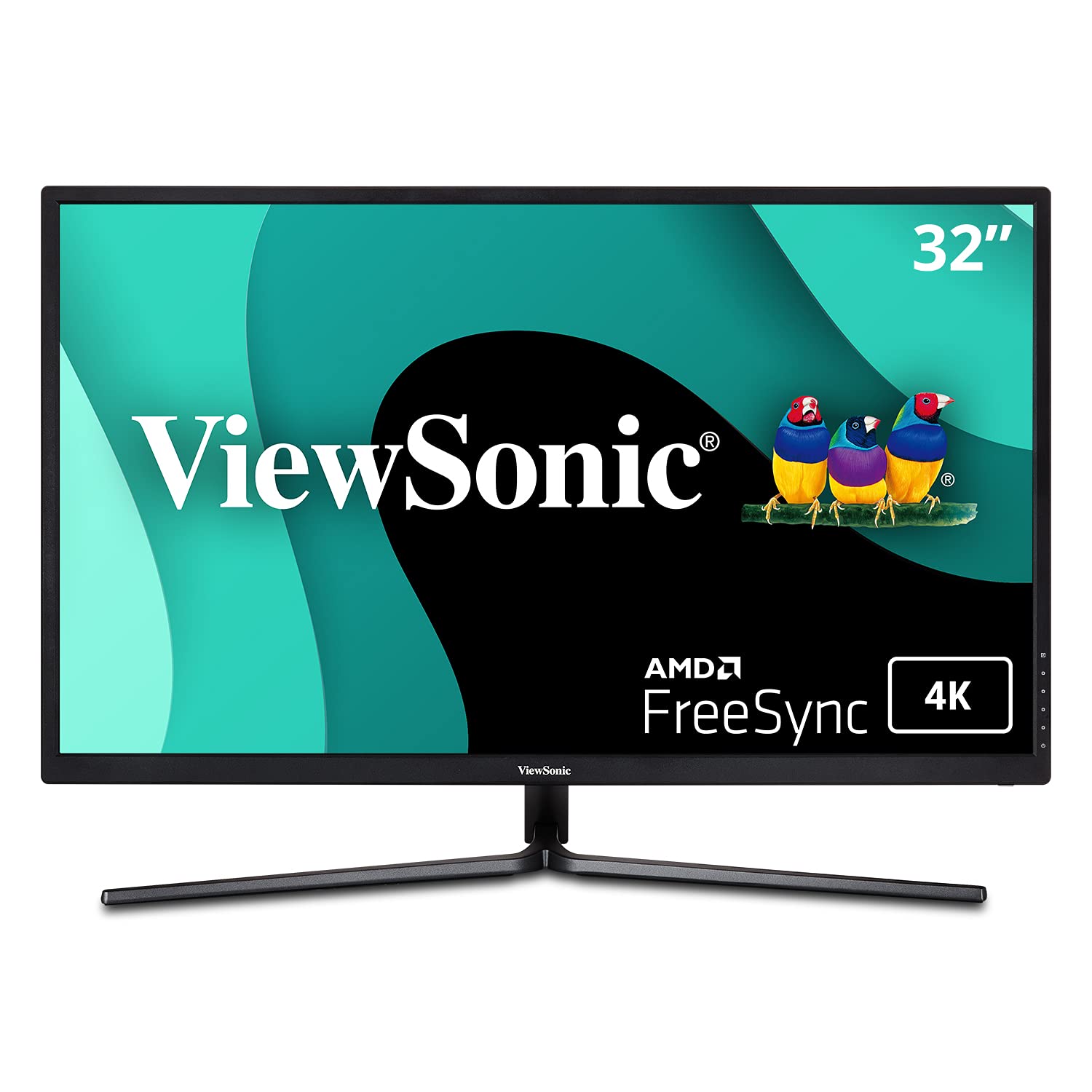 ViewSonic VX3211-4K-MHD 32 Inch 4K UHD Monitor with 99% sRGB Color Coverage HDR10 FreeSync HDMI and DisplayPort, Black