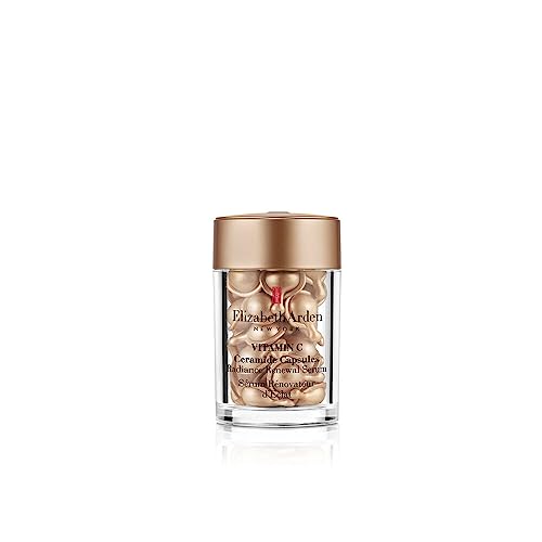 Elizabeth Arden Vitamin C Ceramide Capsules Serum, Daily Skin Care, Brightening Face Serum, 30 Count