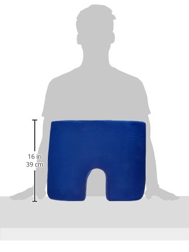 Drive Medical RTL1491COM Compressed Coccyx Cushion, Blue, One-Size