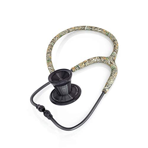 MDF Instruments Realtree Edge ProCardial Cardiology Stethoscope, Lightweight Titanium, Adult, Dual Head, Realtree Edge Tube, Titanium Black Chestpiece-Headset, MDF797TRTEBO
