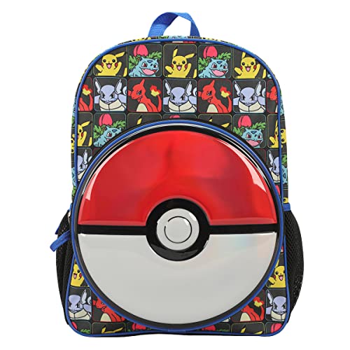 Bioworld Pokemon Evolutions With Molded Front Pokeball Panel 16" Youth Boys Backpack