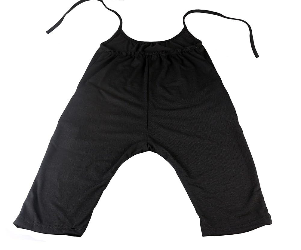 Darkyazi Baby Summer Jumpsuits for Girls Kids Cute Backless Harem Strap Romper Jumpsuit Toddler Pants Size 2-8Y (5T, Black)