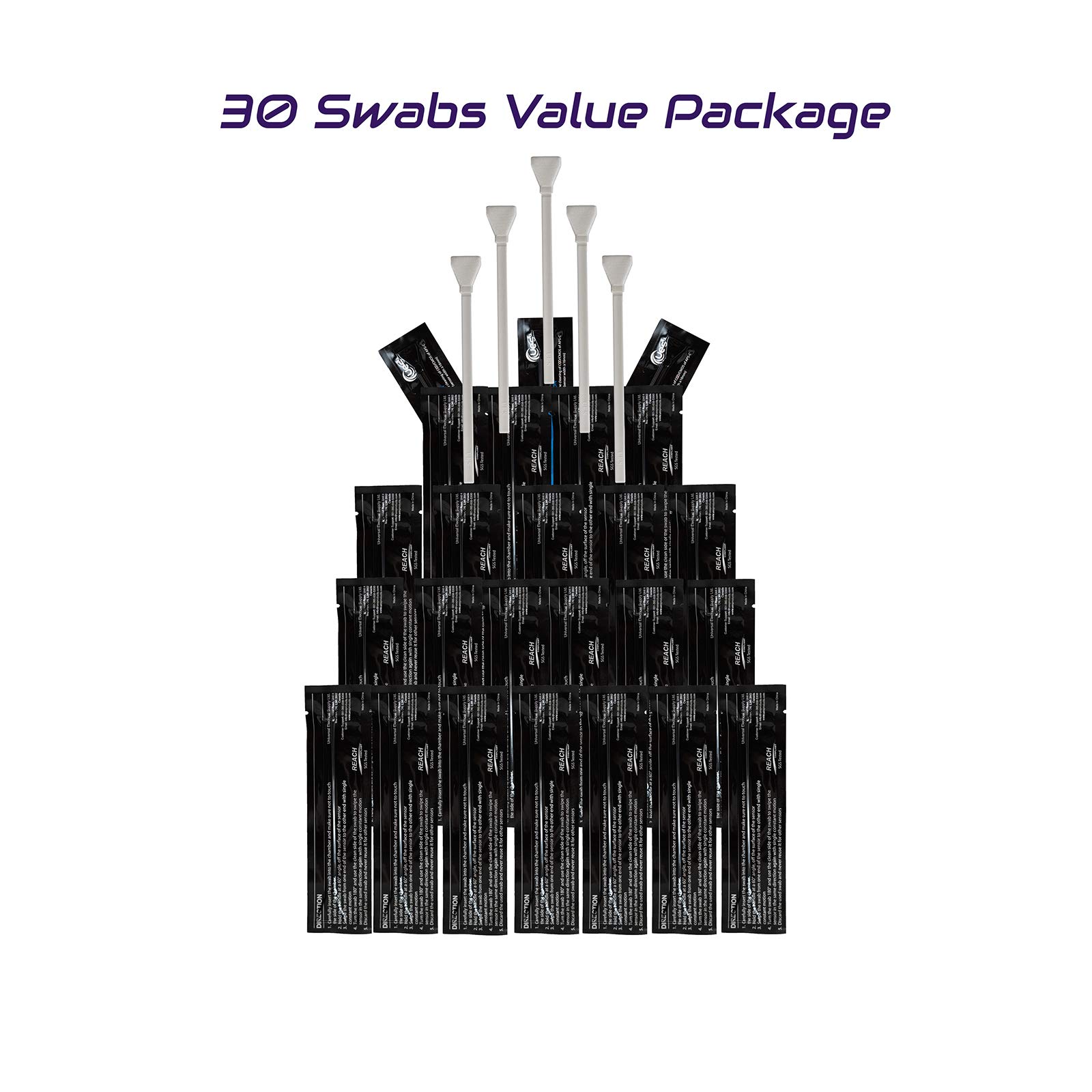 UES APSC-30 APS-C Swab Value Package - Compatible with Sony, Nikon, Canon DSLR Reflex & Mirrorless Digital Cameras CCD & CMOS APS C Type Sensor Clean (30 X 16mm Swabs)