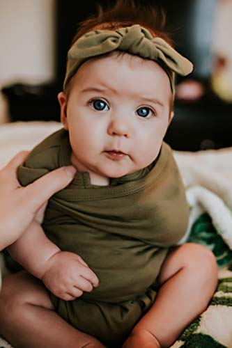 embé 2-Way Transition Swaddle Sack, 12-18 lbs, Diaper Change w/o Unswaddling, Arms in and Out, Legs in and Out Design, Warm Up or Cool Down 100% Cotton, 3-6 Months (Moss)