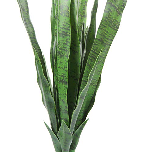Bird Fiy Artificial Snake Plants 30" Faux Agave Fake Sansevieria Artificial Silk Plant for Home Garden Office Store Decoration 4 Pcs (Green)