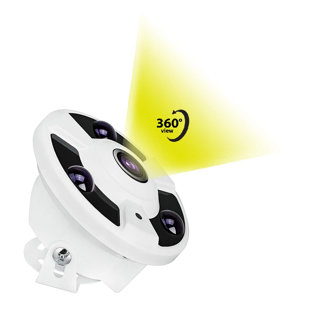 VIEWISE Analog HD 5MP 360 Degree Security Surveillance Camera Fisheye 1.7mm Lens Wide Angle Panoramic Security Indoor Dome Camera 2 in 1 (TVI/AHD) IR 15FT Nightvision DC12V (2592 X 1944)