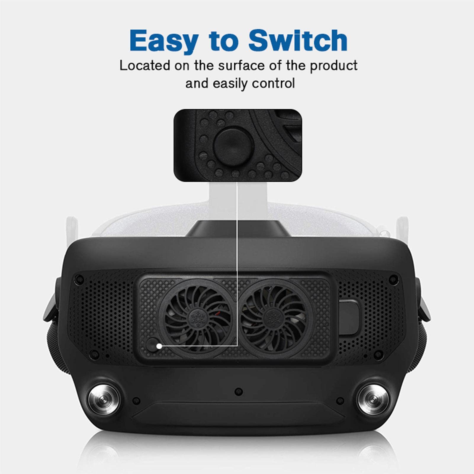 3D Printed USB Radiator Fans Accessories Cooling Heat for Valve Index VR Headset ABS Cooling Fan for Valve Index in VR Game, for VR Headset Preventing Fogging Qym