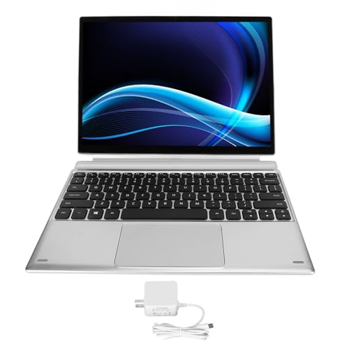 3K UHD Tablet, 12.3 Inch 2 in 1 Touchscreen Tablet Laptop, with J4125 Processor, with Magnetic Keyboard, BT5.0, WiFi for Win 10 (US Plug 8GB+512GB)