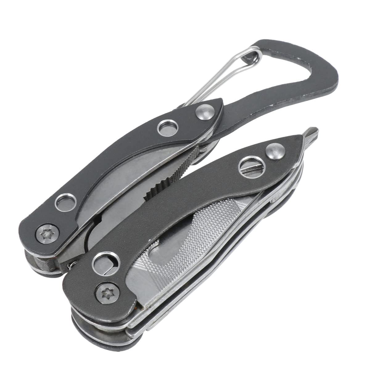 3pcs Foldable Portable Hand Fishing Pocket Outdoor Grey+ silver Multitool Screwdriver Dark Pliers