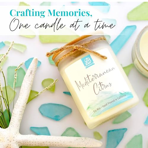 BB Candles Coastal Essentials Natural Soy Hand Poured Candle, Lotus Garden Scent, Fragrant Coastal Candle with Strong Scents, Artisan Candle, 12oz, 90+ Hours Burn Time
