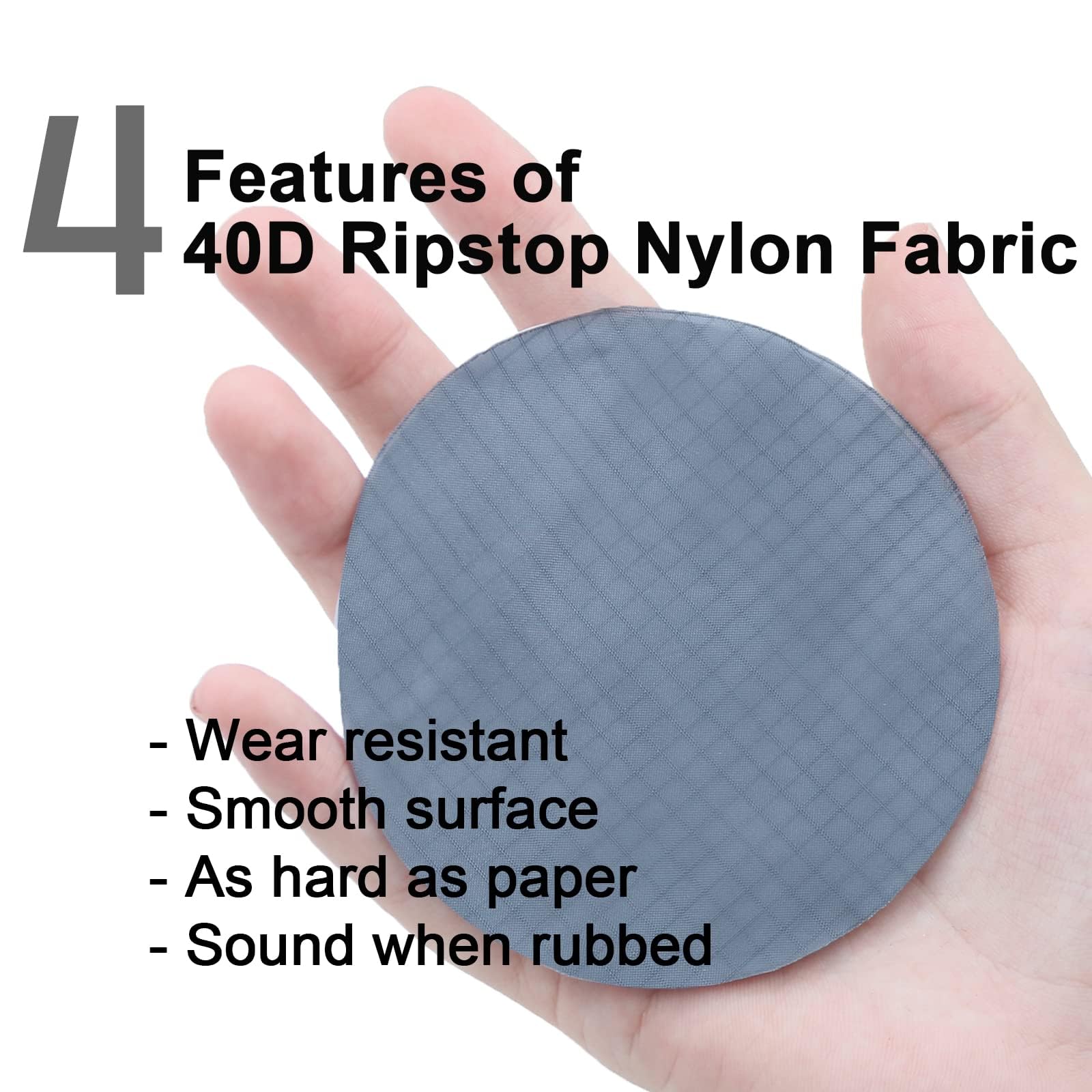 9KM DWLIFE Nylon Ripstop Fabric, Black 60x117 Inch, 40D Waterproof, Lightweight, Windproof, Bulk Fabric for Kite, Tent, Flag, Bag, Tarp Cover, Outdoor DIY Project…
