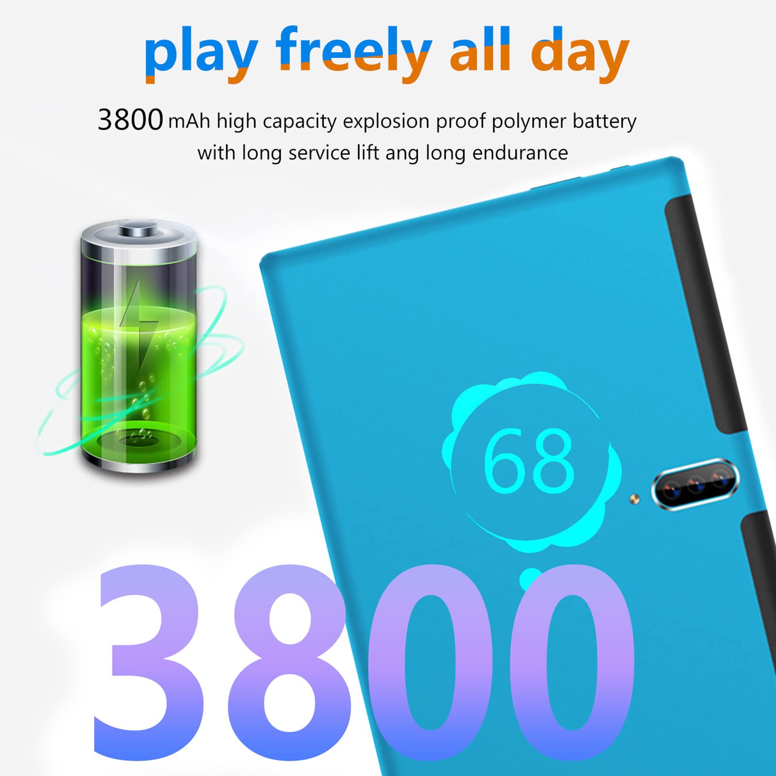 Android 5.1 Tablet, 10.1 inch HD Display 8-core 1+16GB ROM TF Expansion WiFi Blue-Tooth Tablet Best for Adults Working Childrens Boys Girls School Learning Birthday Gift, 25*19.8*5cm