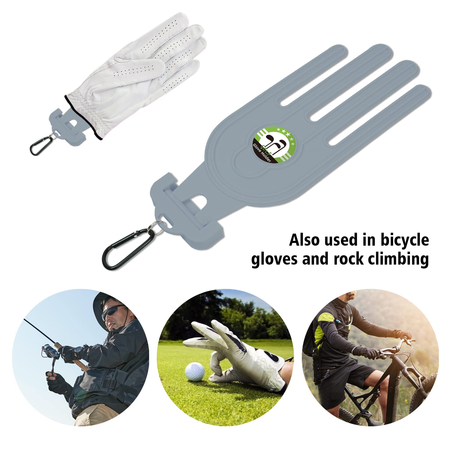 ACCTOLF Golf Glove Holder Dryer, Golf Glove Holder for Bag, Durable Sport Gloves Support Frame Tool Accessories Gifts for Men Women Golfer