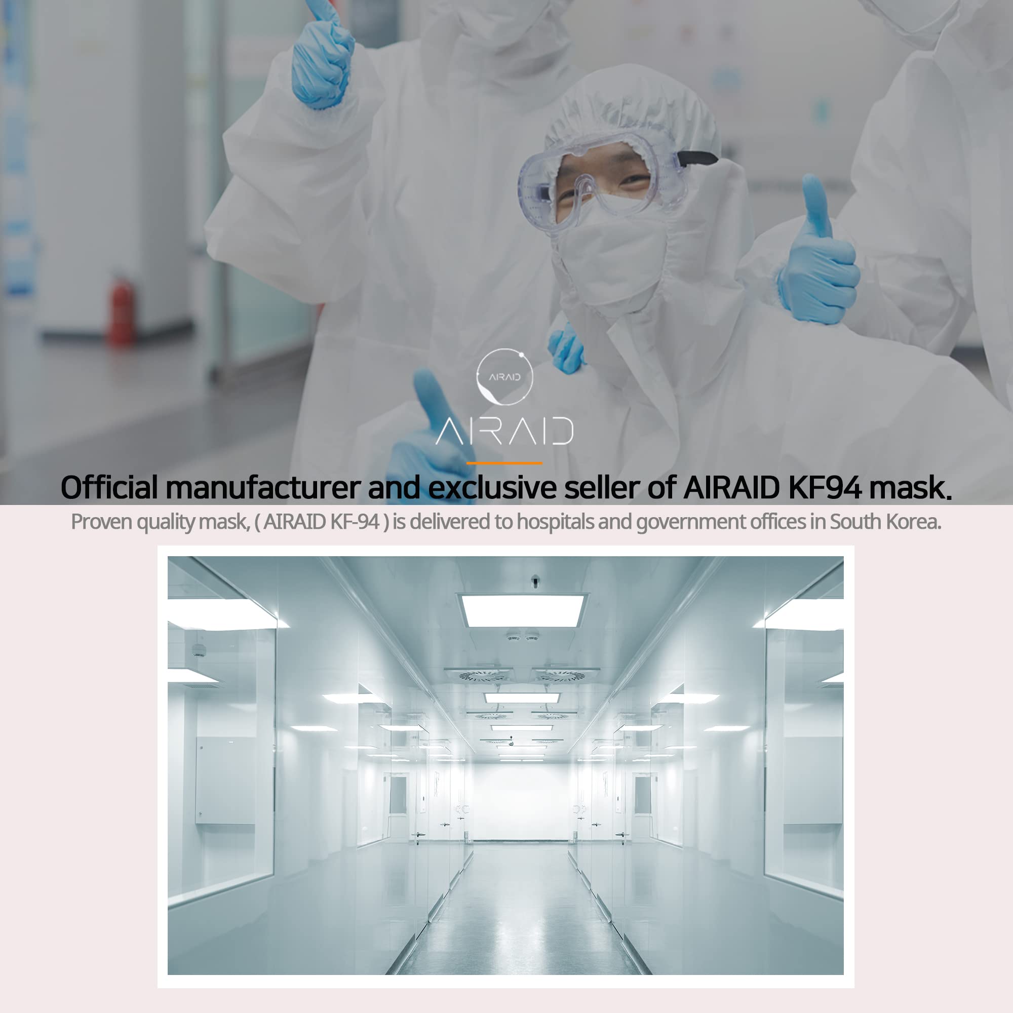 AIRAID-KF94 [Individually Wrapped] - Made in Korea, 3D Multicolor Packs, Face Protective Mask, Adult and Older Teens (Beige-20P)