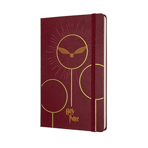 Moleskine Limited Edition Harry Potter Notebook, Hard Cover, Large (5" x 8.25") Ruled/Lined, Bordeaux Red (Book 6) 240 Pages