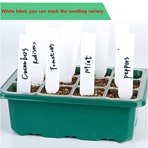 AOSANT 10 Packs Seed Starter Trays Seedling Tray, Humidity Adjustable Kit with Dome and Base Greenhouse Grow Trays Mini Propagator for Seeds Growing Starting(5 Green & 5 Black)